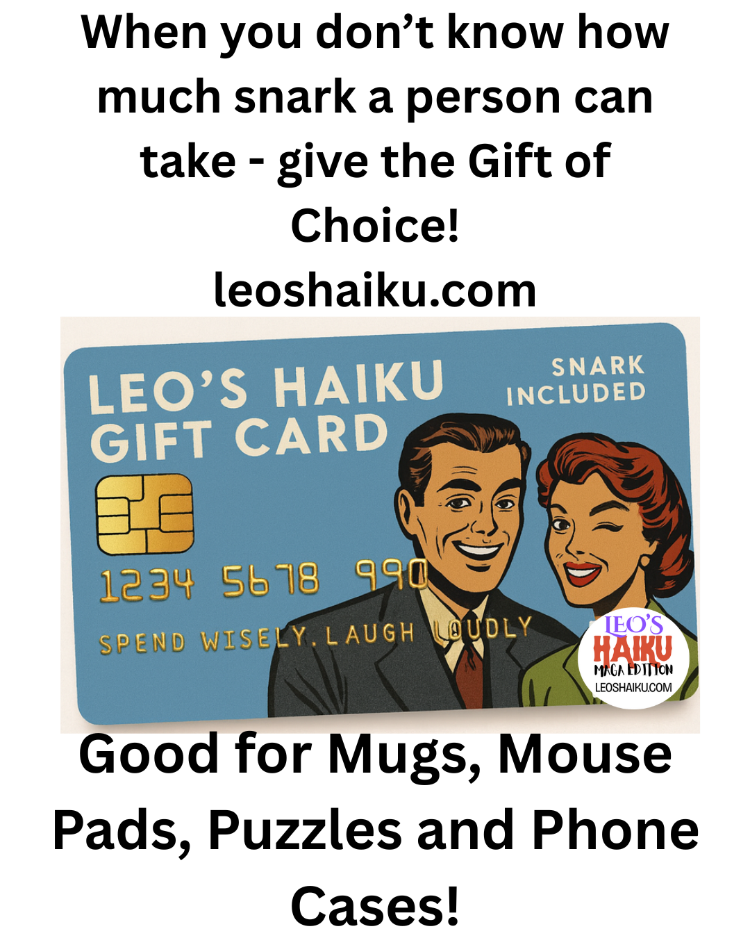 Leo's Haiku Gift Card – Leo's Haiku - Make Haiku Great Again!